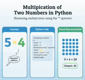 Multiplication of Two Numbers in Python | Newtum