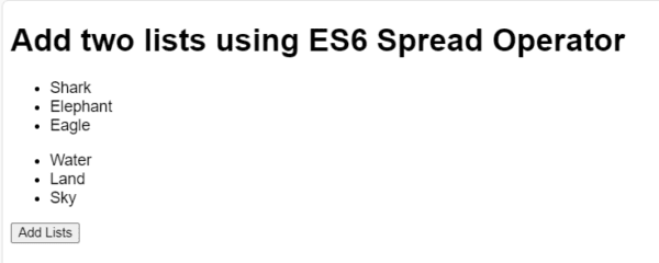 Combine Two Lists in JavaScript - Newtum