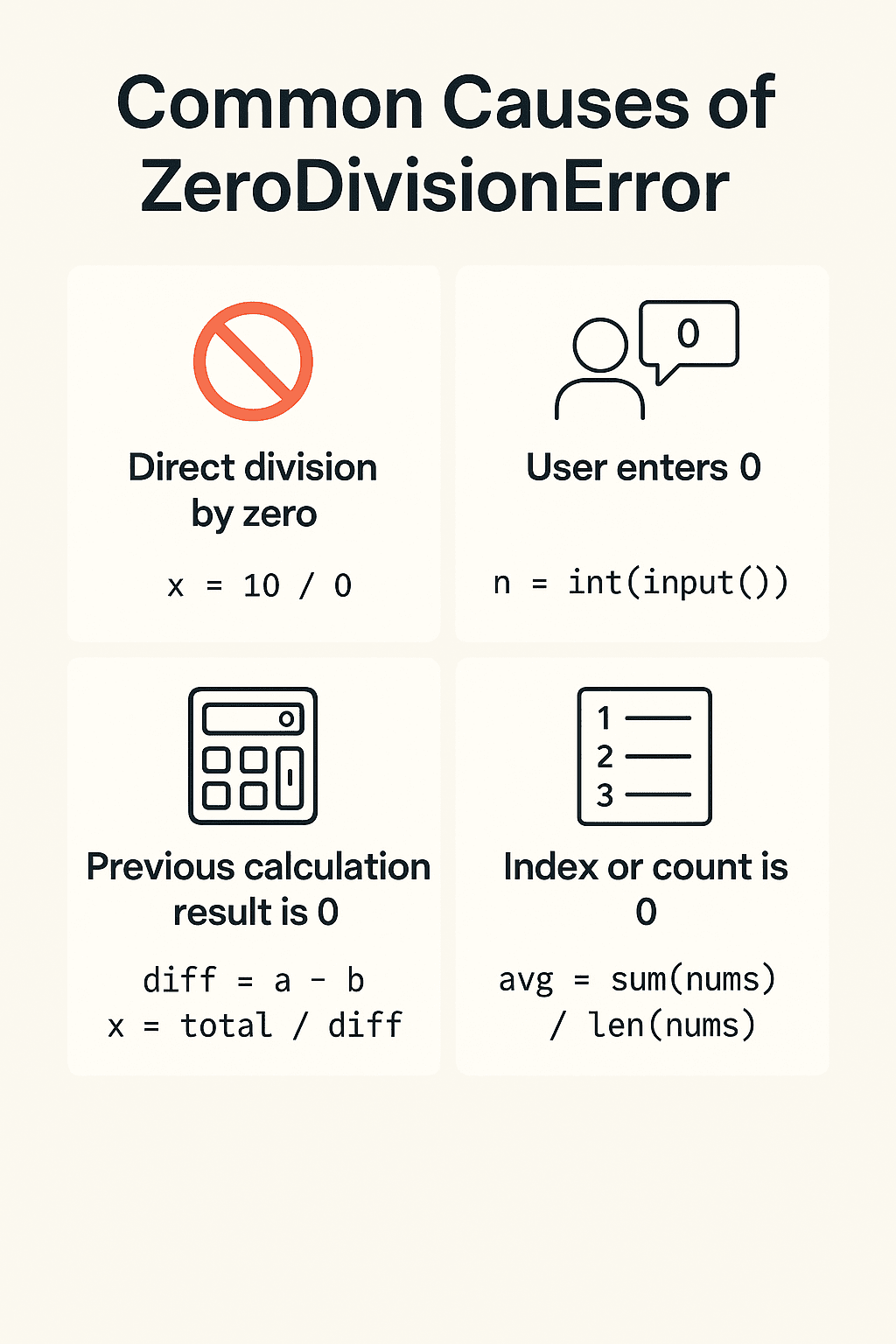 What Causes ZeroDivisionError in Python and How to Fix It?