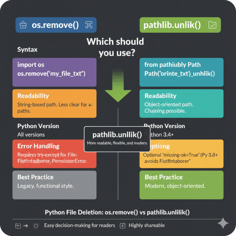 Delete a File in Python Safely Using os & pathlib