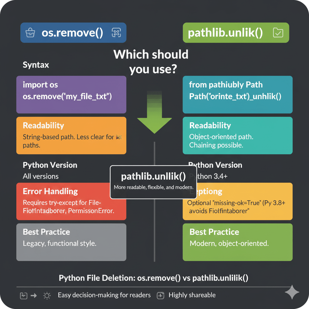 Delete a File in Python Safely Using os & pathlib