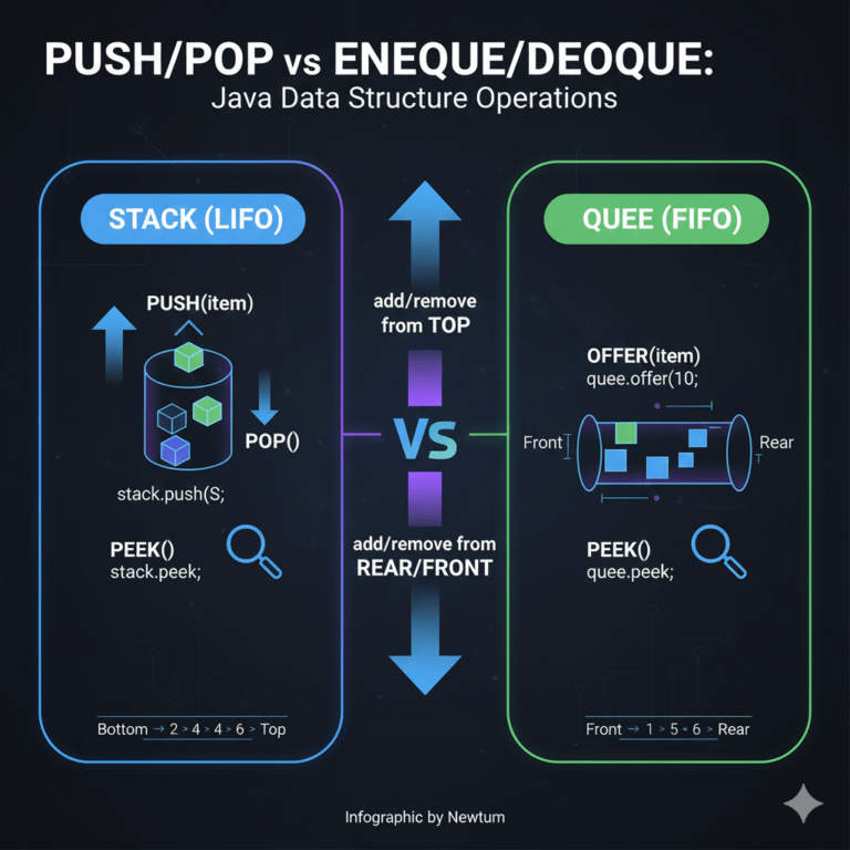 Stacks and Queues in Java Explained Simply by Newtum
